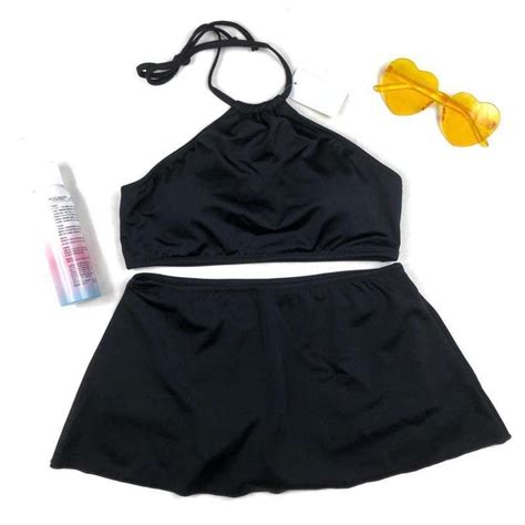 Jual Azure Solid Colors Bikini Set Bikini Pantai Baju Renang Di