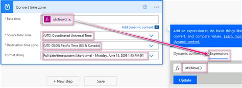 how to convert time zones in power automate