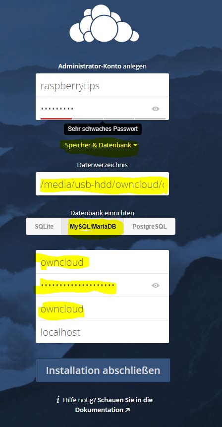 owncloud 10 server auf dem raspberry pi raspberry tips