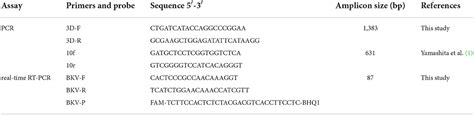 Frontiers Development Of A New Taqman Based Real Time Rt Pcr Assay