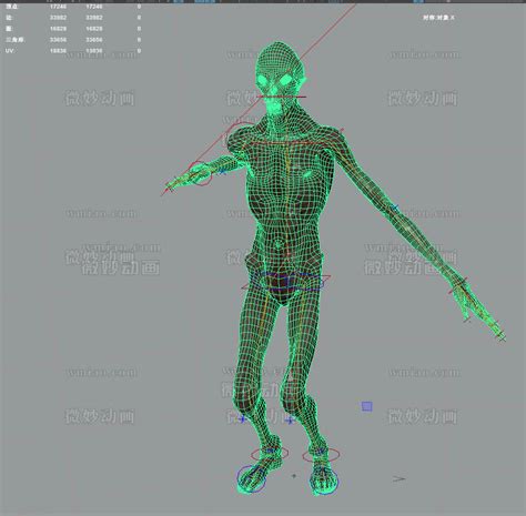 影视僵尸 次时代pbr丧尸怪物模型humanik绑定 Cg模型 微妙网