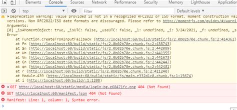 reactjs react build files run inside the xampp manifest missed