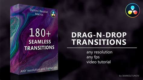 180 seamless transitions macros for davinci resolve youtube
