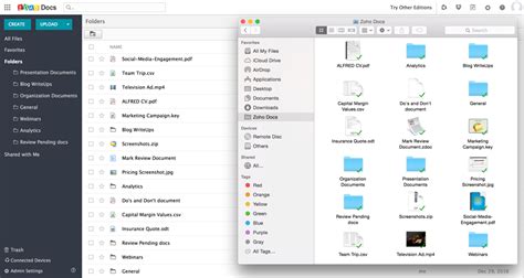 sync files offline and online zoho docs