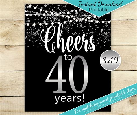Silver Foil Silver Glitter 40 Year Anniversary Glitter Confetti