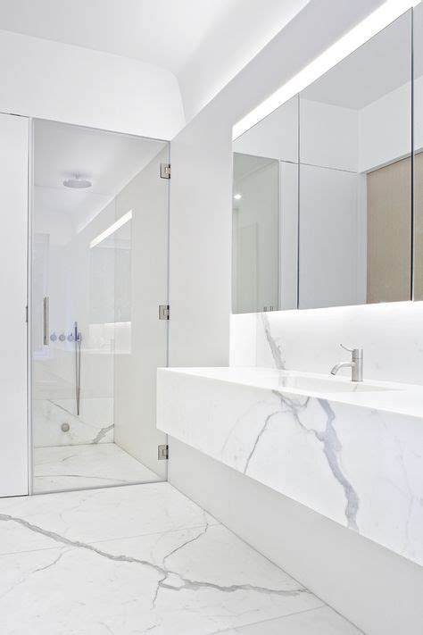 White Calacatta Marble Bathroom Interior Marble Bathroom Designs