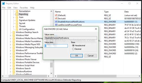 How To Disable Or Enable Windows Defender Enhanced Notifications In