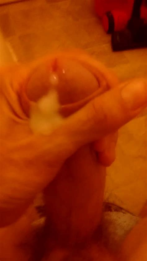 Wanking His Thick Cock For Me In Bathroom