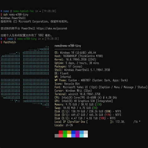 在 Windows 上配置微软自带的 Openssh 服务器（并配置 Pubkey 以进行身份认证和 Defaultshell） Nemo