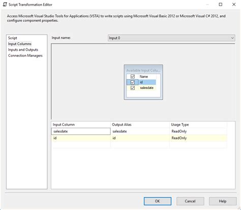 using the ssis transformation script component in an etl