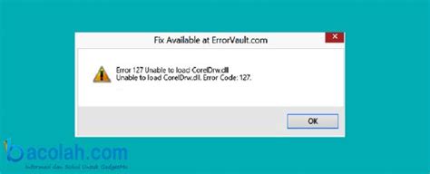 cara mengatasi error unable to load vgcore dll error code 126 di