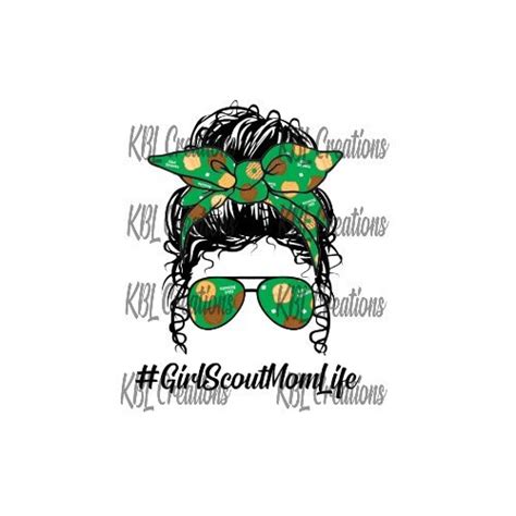 Girl Scout Mom And Life Matching Set Girl Scout Messy Hair Etsy