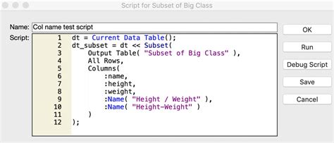 solved what is the recommended format to specify column names for a