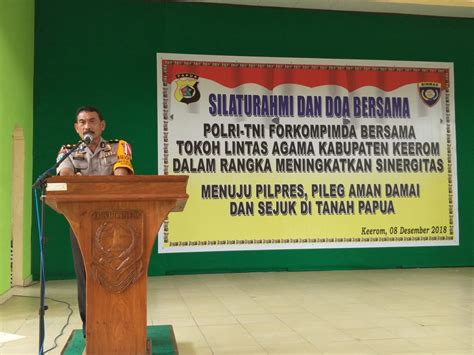 Wujudkan Pemilu Aman Dan Damai Polres Keerom Gelar Doa Bersama Lintas