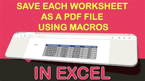 save each worksheet as a pdf file using macros myexcelonline
