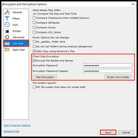 encryption decryption goodsync