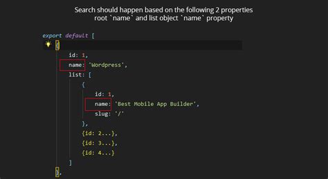 javascript react js search filtration on the array of objects stack
