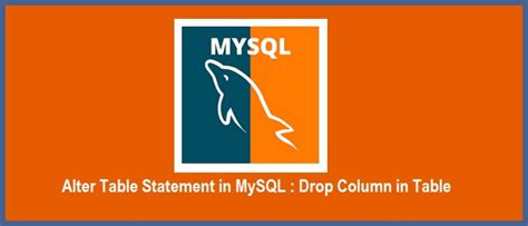 mysql alter table drop column i decoration ideas