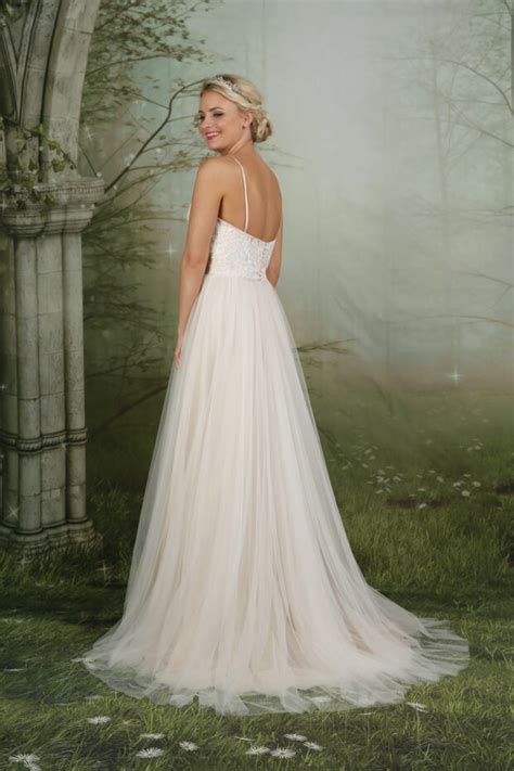 Sequinned Bodice A Line Dress Emma Bridals