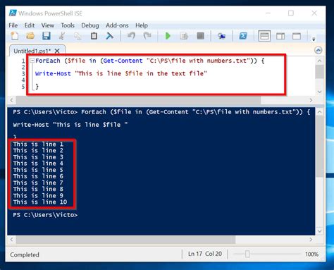 foreach in file powershell how to iterate the content of a text file