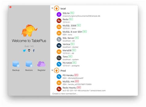 tableplus convenient macos client for databases
