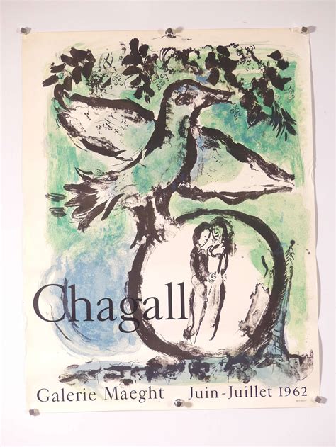 Chagall Marc Affiche Pour Lexposition En Juin Juillet 1962 à La