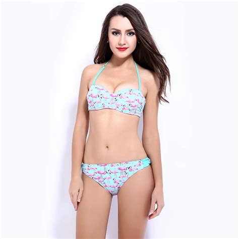 Candies Figure Flattering Flexible Print Low Waist Push Up Swimsuit