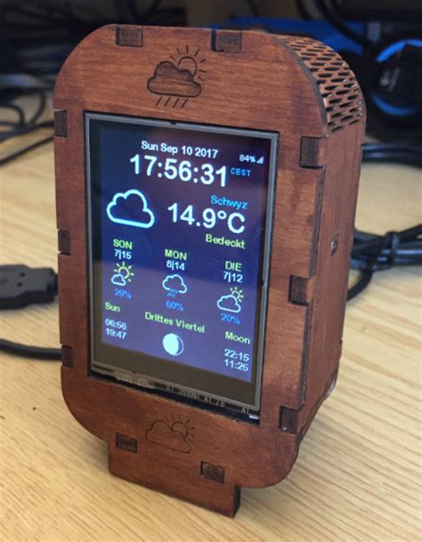 a mini touchscreen weather station with an esp8266