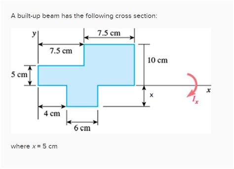 solved a built up beam has the following cross section 7 5