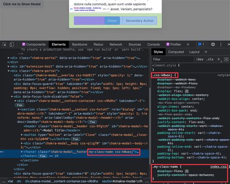reactjs how to override chakra ui or emotion css in js styling with