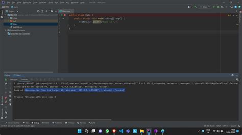 disconnected from the target vm address 127 0 0 1 55812 transport