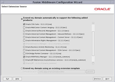 extending the domain to include oracle soa suite