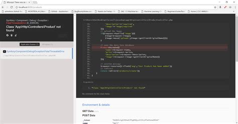 laravel 5 class path of app controllers product not found