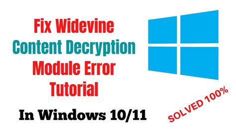 widevine content decryption module 업데이트 how to fix widevine content