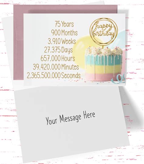 75th Birthday Card For Her 75th Birthday Card For Women 75 Etsy