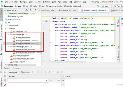 java layout sw600dp not detected when running tablet emulator pixel