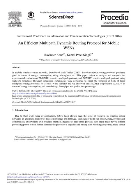 pdf an efficient multipath dynamic routing protocol for mobile wsns