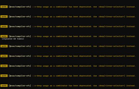 css vue compiler sfc v deep usage as a combinator has been
