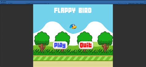 flappy bird game in unity engine with source code source