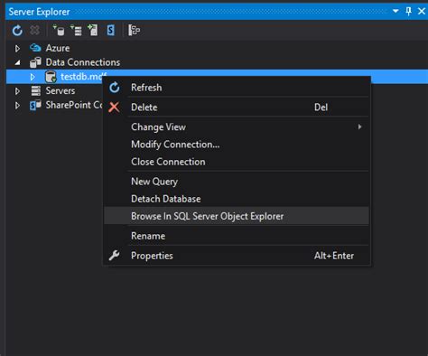 c create new database after deleting old entity framework generated