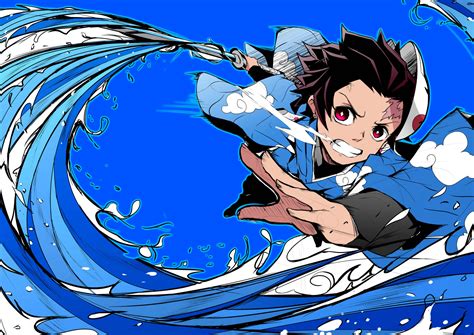 Download Demon Slayer 4k Tanjiro Blue Wallpaper