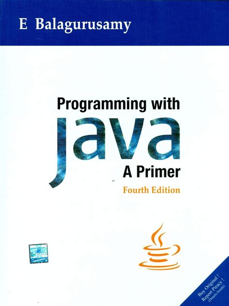 programming with java a primer 4th ed by e balagurusamy author