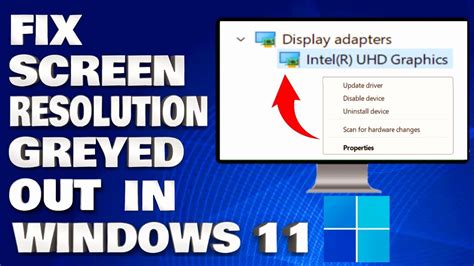 how to fix screen resolution setting greyed out problem in windows 11