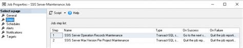 how to fix a failed ssis server maintenance job