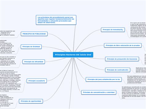 Principios Rectores Del Juicio Oral Mind Map