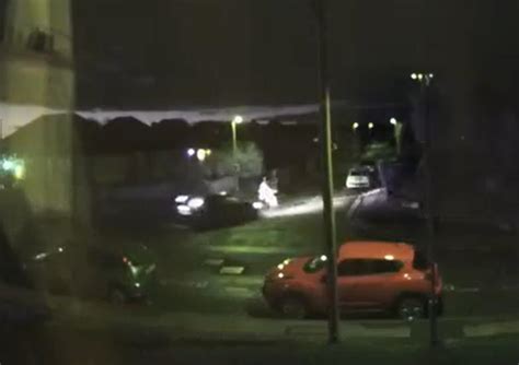 Hit And Run Driver Chased Cyclist On Pavement And Knocked Him Off Bike