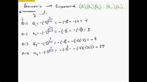 geometric sequences using the nth term function notation youtube