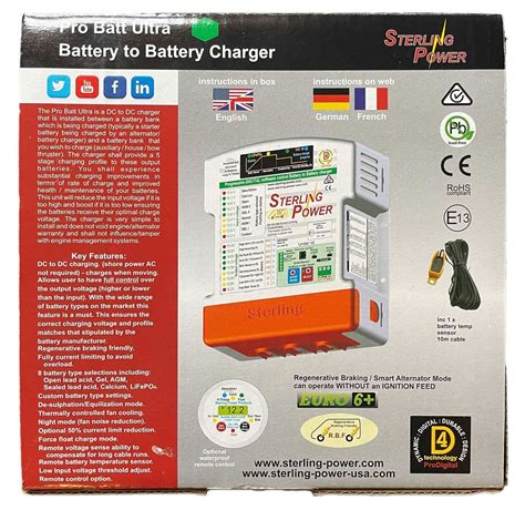 Sterling Power 12v 30a Pro Batt Ultra Battery To Battery Dc Dc Charger
