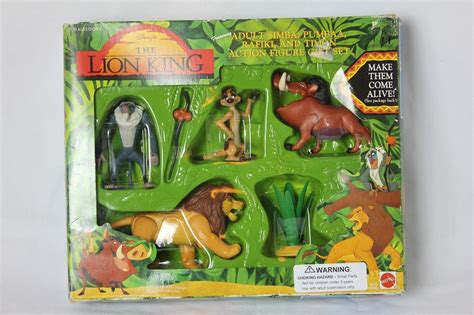 Mattel Disneys Lion King Adult Simba Pumbaa Rafiki Timon T Set