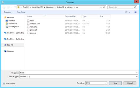 editing the hosts file in windows gohosting our space